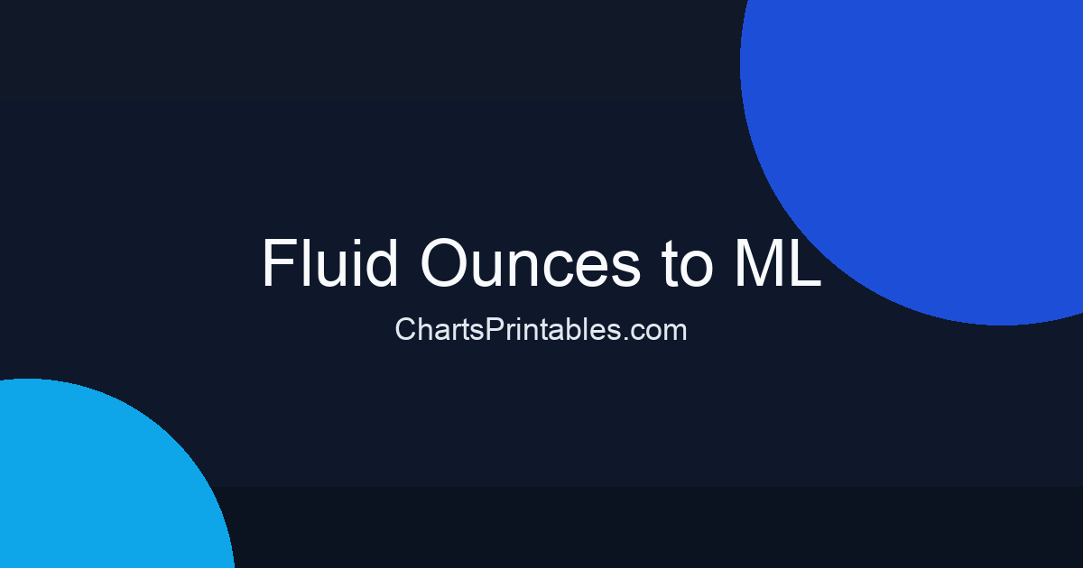 Fluid Ounces to ML Conversion Chart - Free Printable (US & UK ...